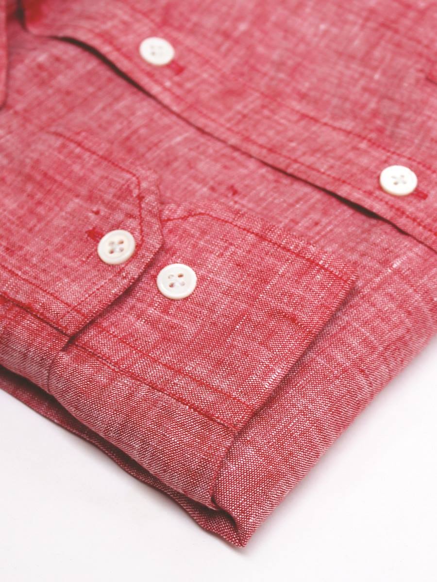 Red Linen Shirt for Men | Privee Paris